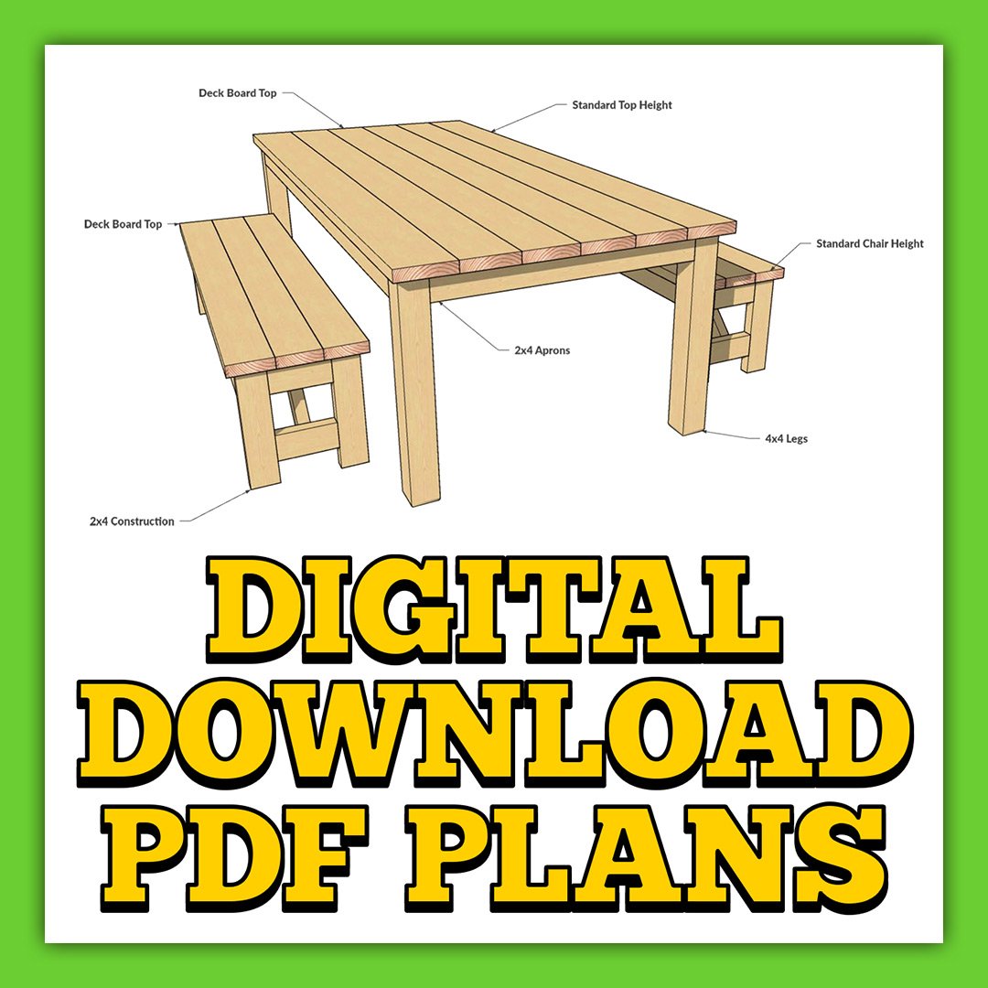 DIGITAL FILE - Outdoor Farm Table Set – A Glimpse Inside