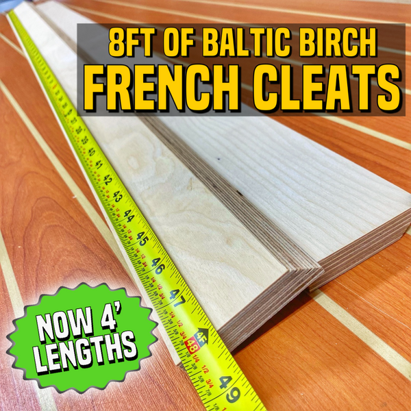 FRENCH CLEAT, 2 pack, 8 ft of total length – A Glimpse Inside