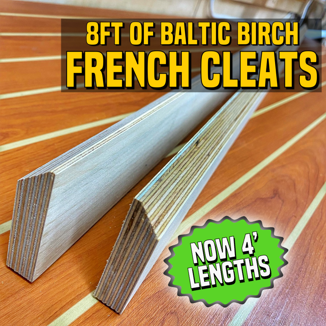 FRENCH CLEAT, 2 pack, 8 ft of total length – A Glimpse Inside